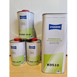 KIT VERNIS STANDOX 1 X K9510 VOC EASY CLEAR 5L + 3 X HARDENER 10-20 1L